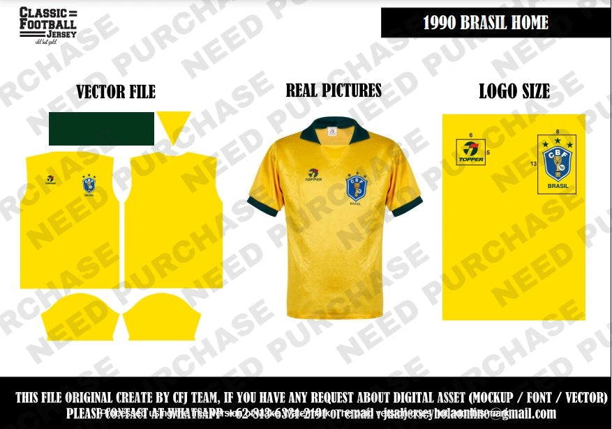 [Digital Artwork] 1990 Brasil Jersey – CFJ